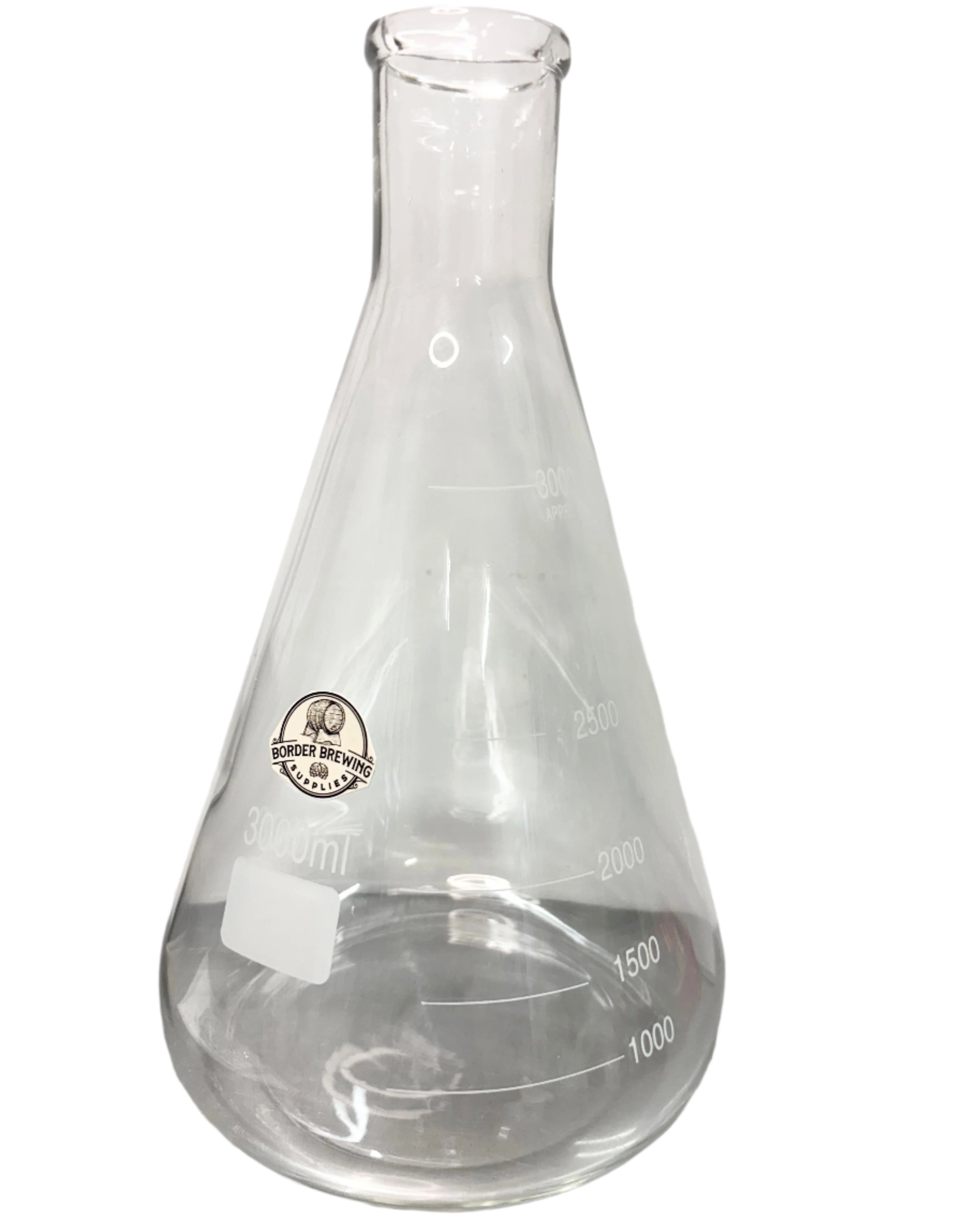 Erlenmeyer Flask 3 Litre Borosilicate glass | Border Brewing Supplies