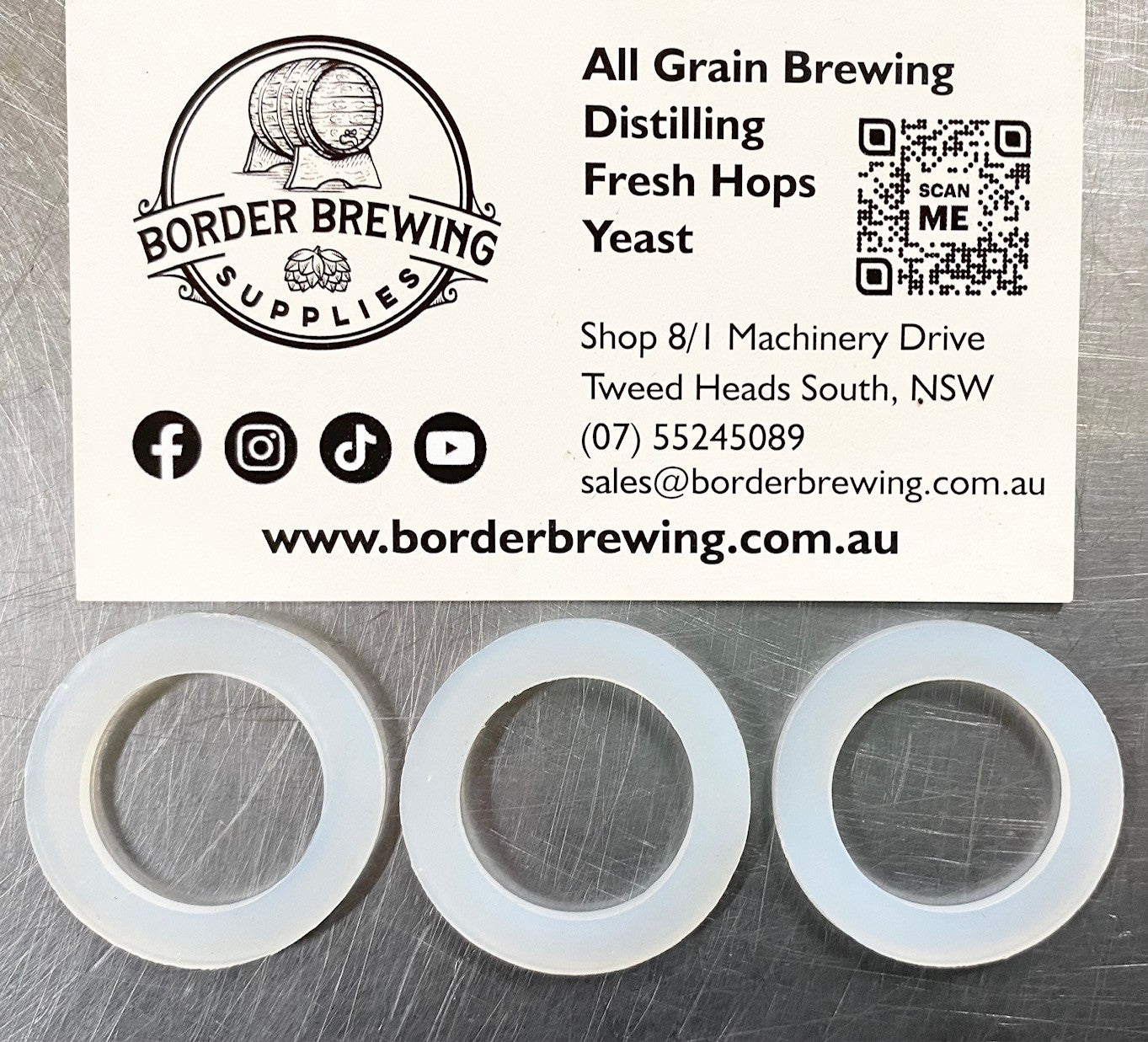 Washer Silicone 1/2 inch BSP | Border Brewing Supplies