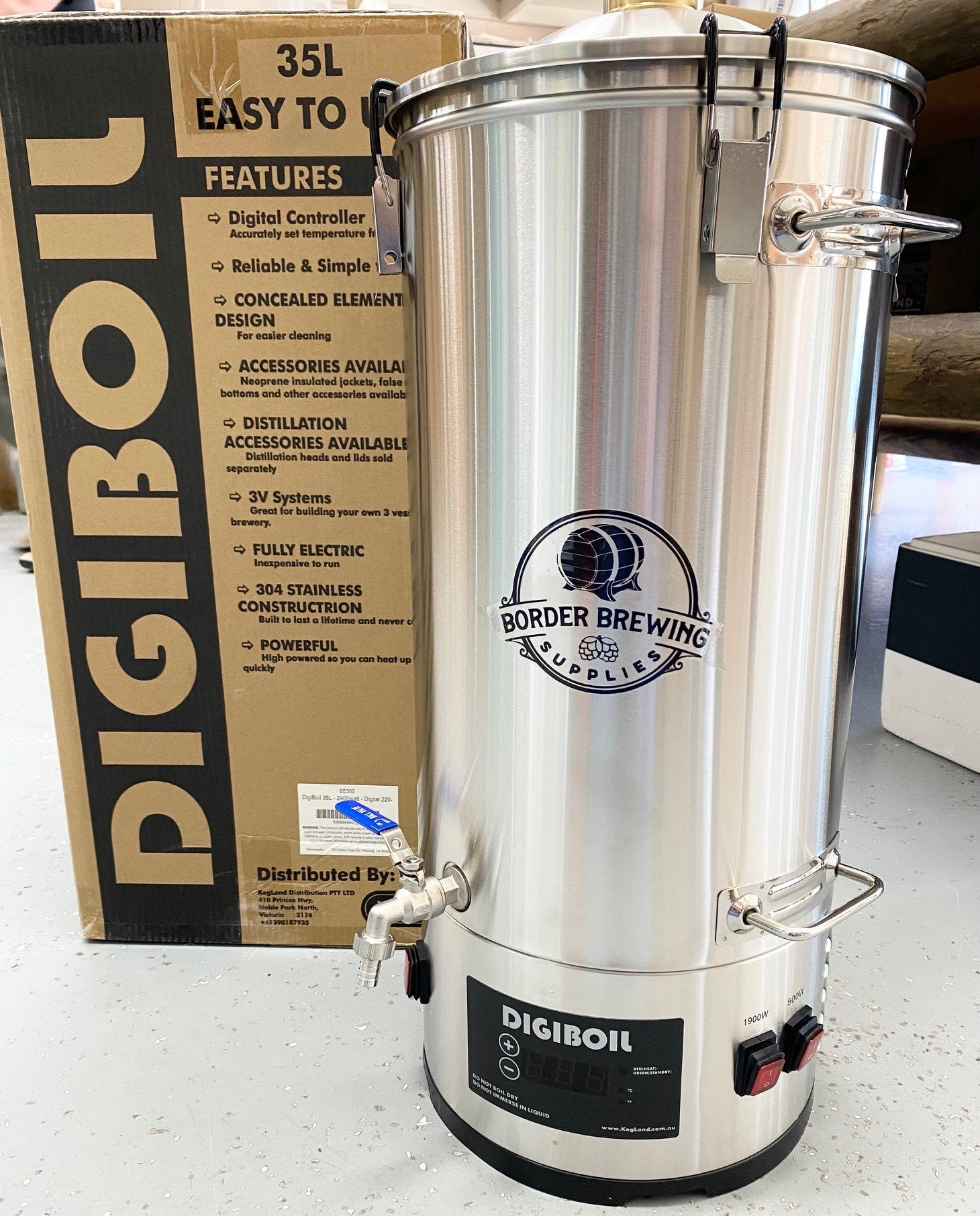 DigiBoil 35 Litre Digital Turbo Boiler | Border Brewing Supplies