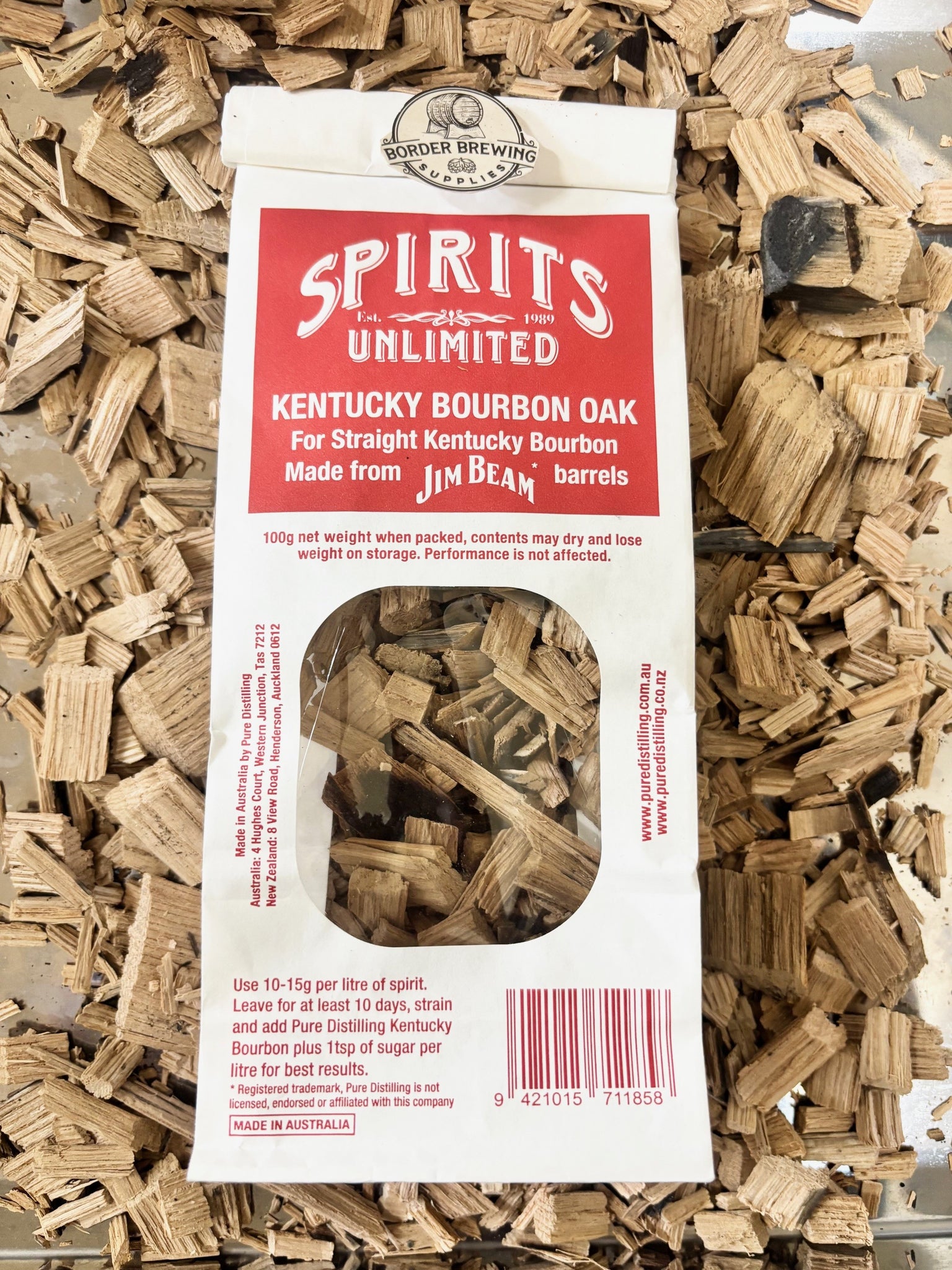 Spirits Unlimited Kentucky Bourbon Oak Chips | Border Brewing Supplies