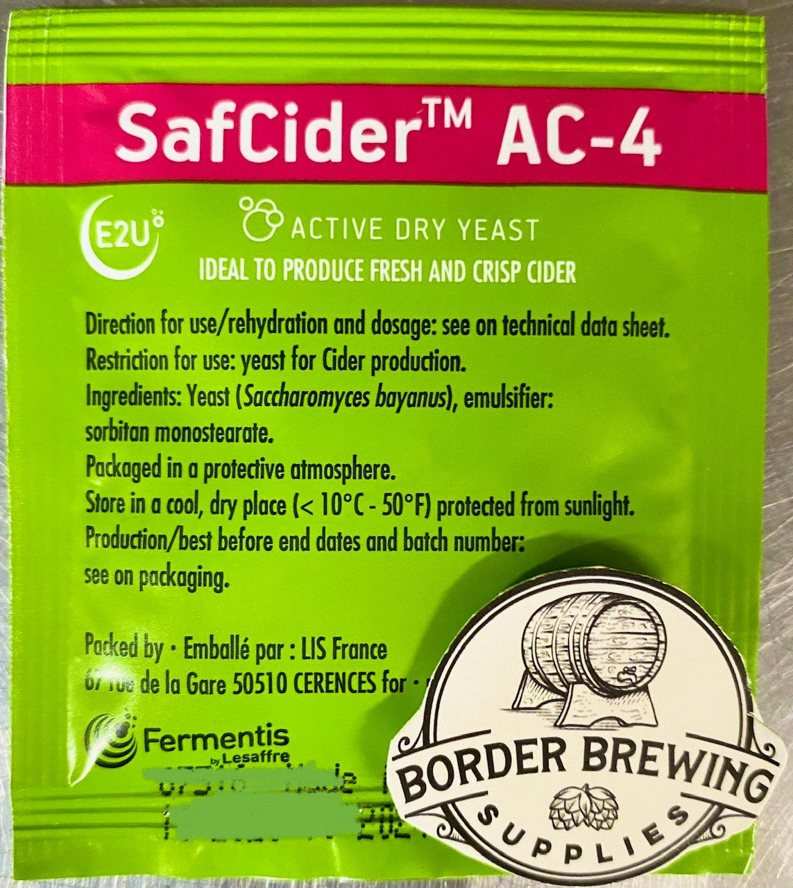 Fermentis SafCider AC-4 Crisp Cider Yeast | Border Brewing Supplies