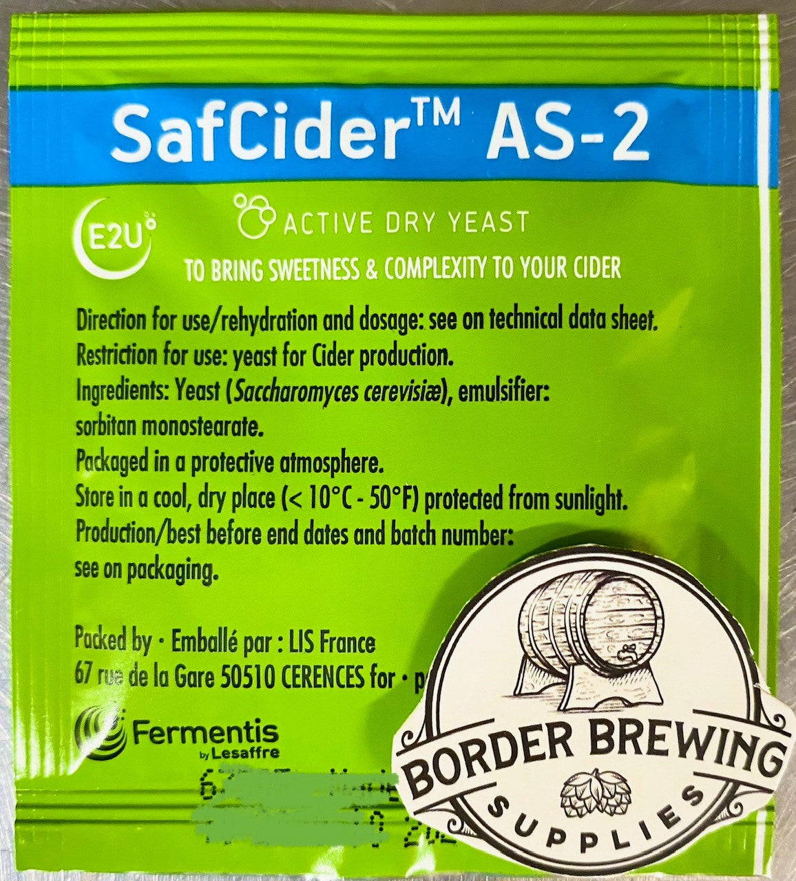 Fermentis SafCider AS-2 Sweet Cider Yeast | Border Brewing Supplies