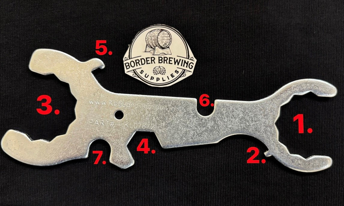 Kegerator 7 in 1 Tap Spanner | Border Brewing Supplies
