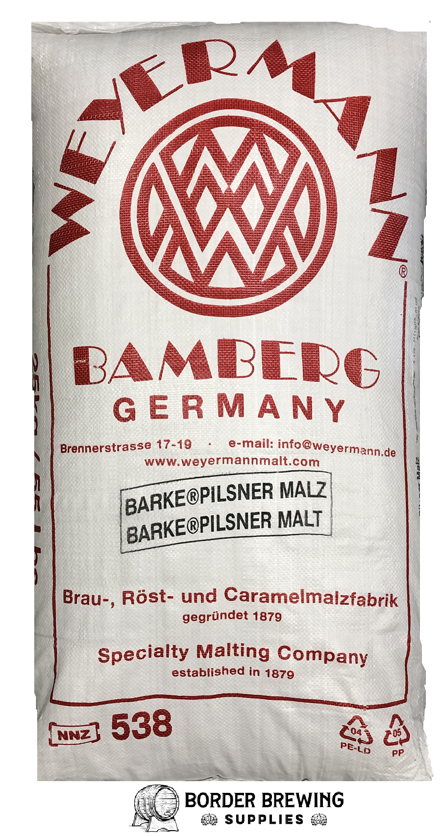 Weyermann Barke Pilsner Malt Grain | Border Brewing Supplies